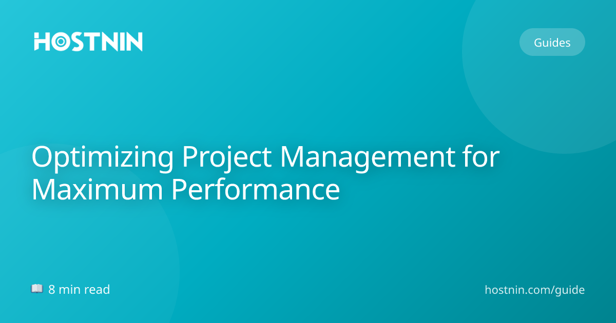 Optimizing Project Management for Maximum Performance | Hostnin Blog